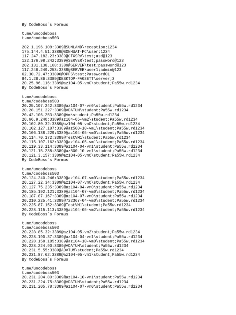 CodeBoss RDP | PDF | Microsoft Windows | System Software