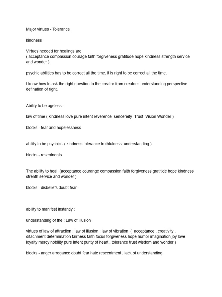 Major Virtues by Jisan Farabi | PDF | Virtue | Courage