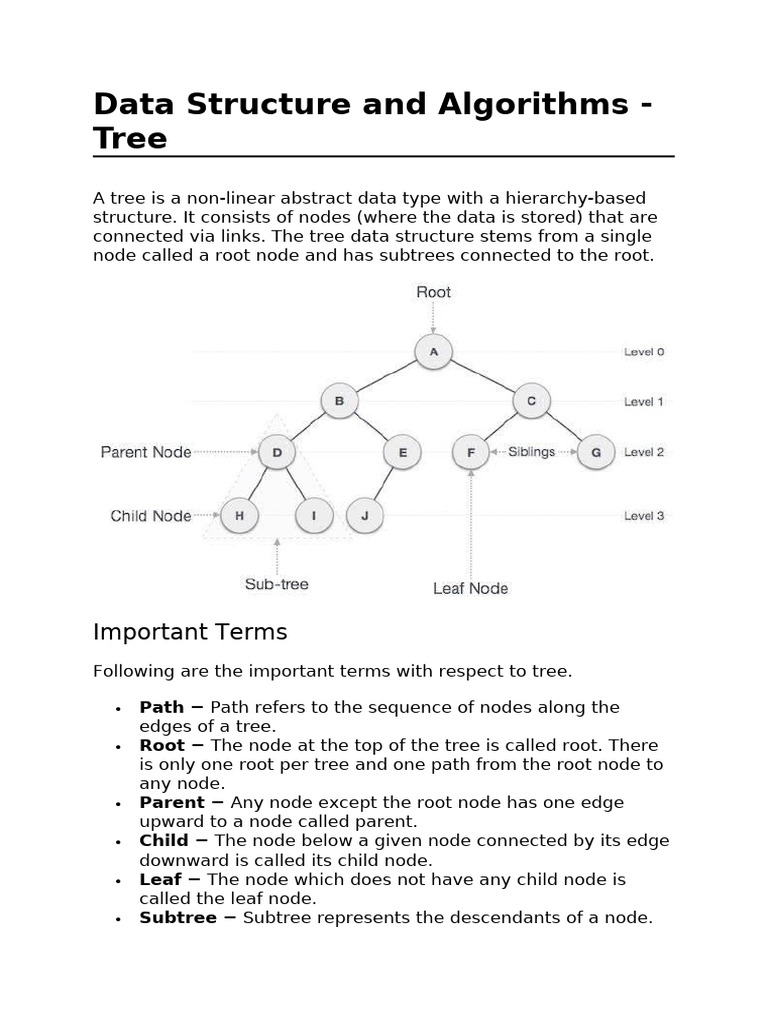 Data Structure and Algorithms - Trees | PDF | Algorithms And Data Structures | Algorithms