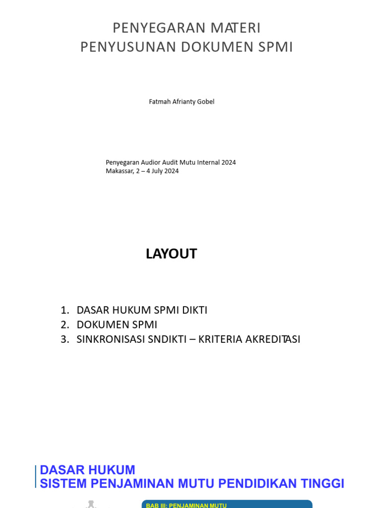 Penyegaran Penyusunan Dokumen SPMI | PDF | Bisnis | Komputer