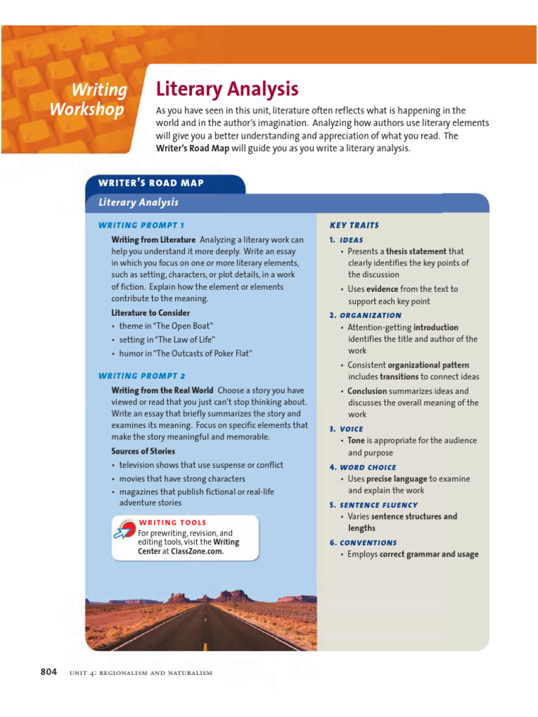 Literary Analysis Explanation With Example | PDF