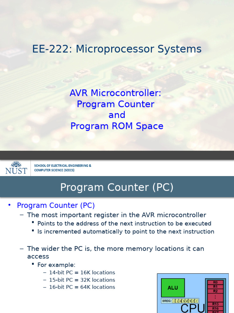 L07-AVR Program Counter and ROM Space | PDF | Microcontroller | Read Only Memory