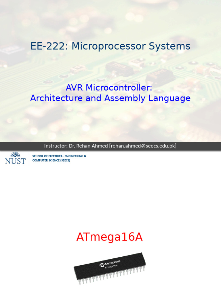 L04 Avr Microcontroller Architecure And Assembly Pdf Central Processing Unit Microcontroller 0784