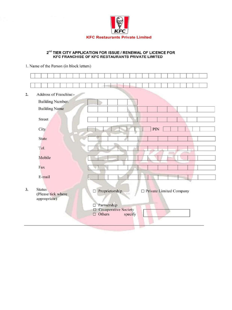 KFC Application Form Page-0001 | PDF