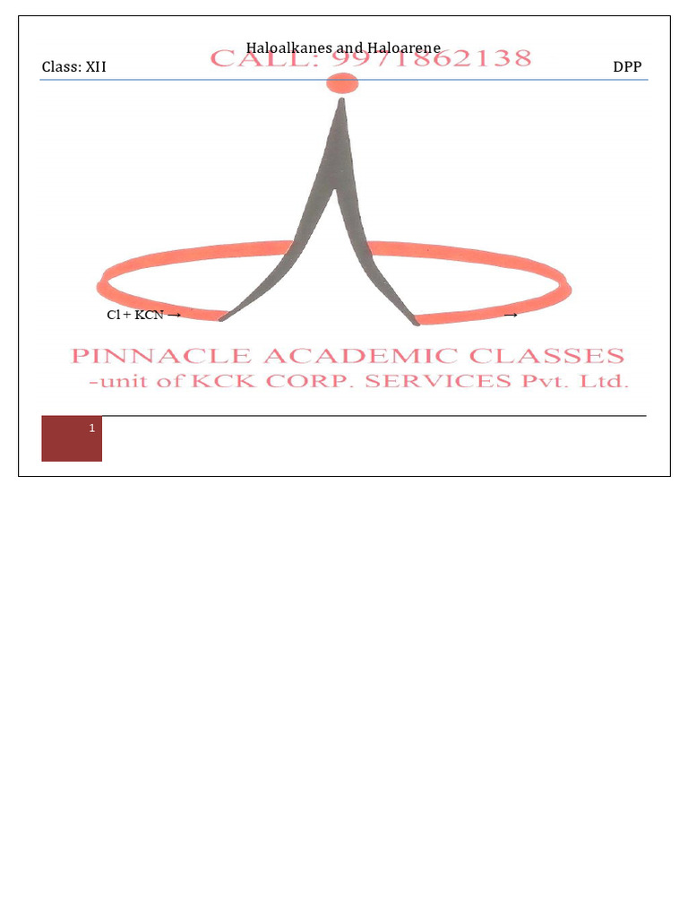 Haloalkanes and Haloarene DPP | PDF | Technology & Engineering