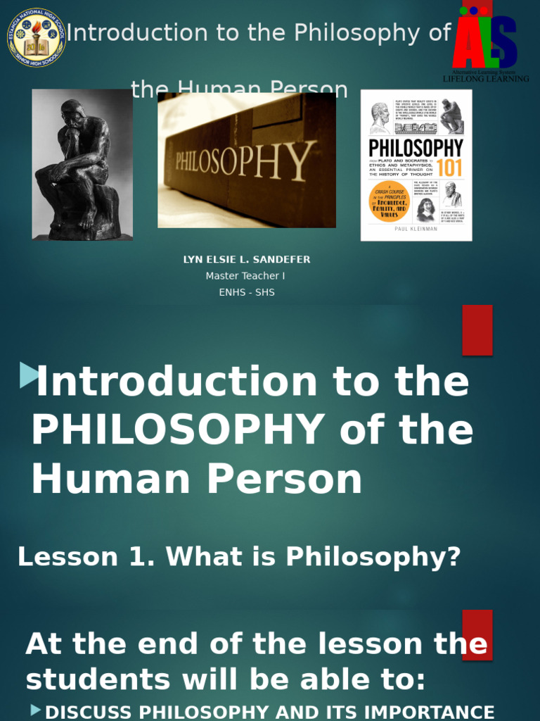 Introduction to Human Philosophy Concepts | PDF | Liberal Arts Education