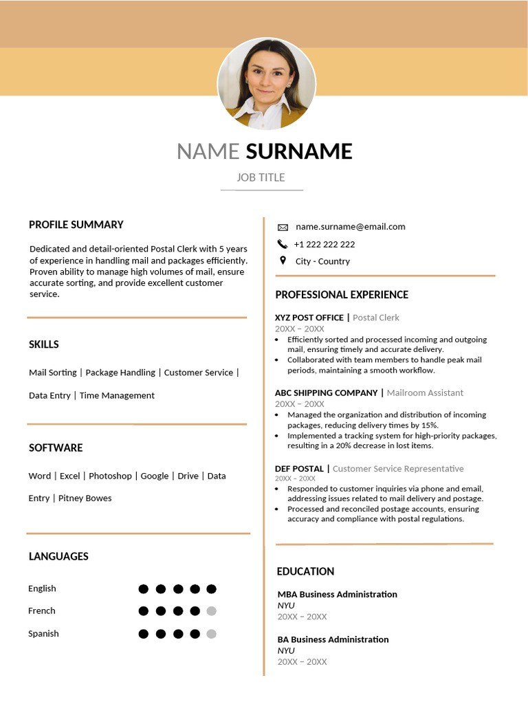 224 CV Draft Template | PDF | Résumé | Mail
