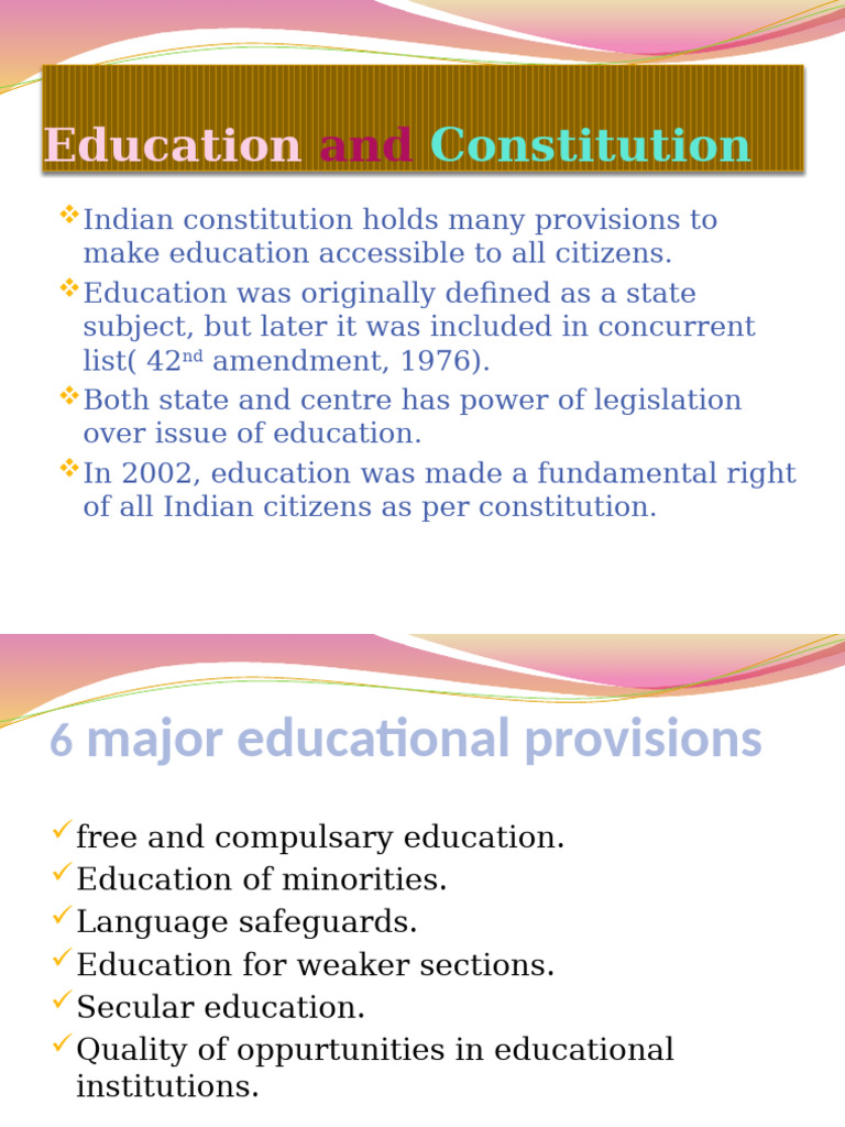 I Am Sharing 'Education and Constitution' With You | PDF | Legal ...