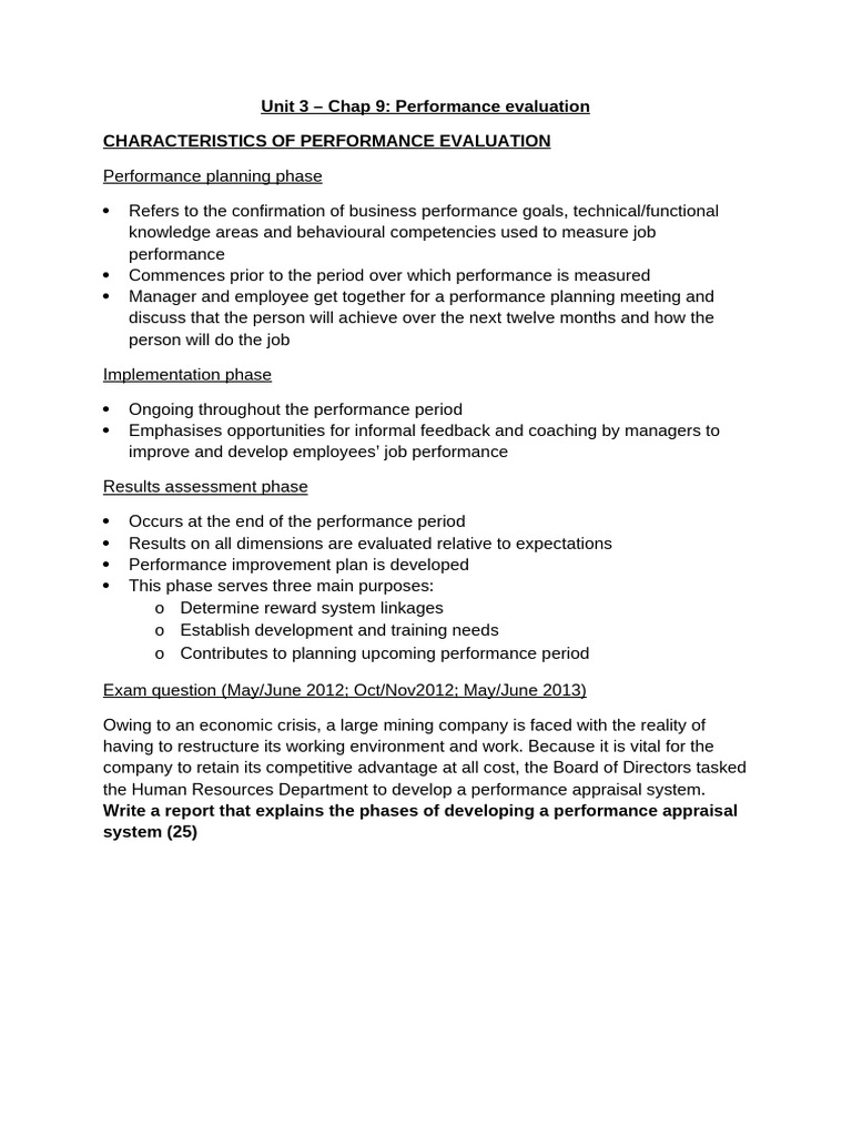Phases of Performance Evaluation System | PDF | Performance Appraisal ...