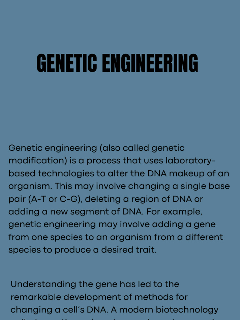 Grade 10 - Genetic Engineering | PDF | Genetic Engineering | Genetics