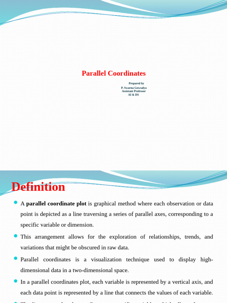 Parallel Coordinates | PDF | Scatter Plot | Cartesian Coordinate System