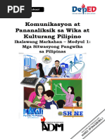 Kom Pan 11 - Q2 - Modyul 1 - Aralin 1 4 Komunikasyon - Q2 - Modyul DMNHS | PDF