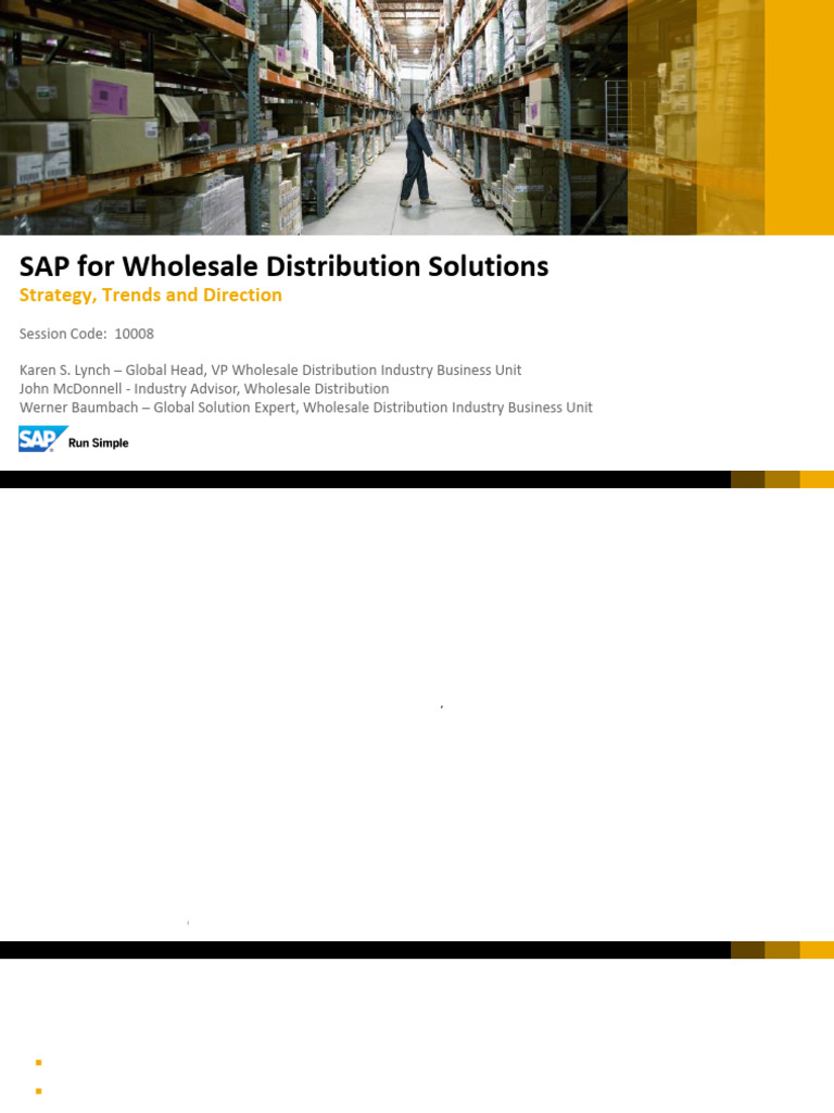 SAP Wholesale Distribution Solutions Guide | PDF | Accounts Payable ...