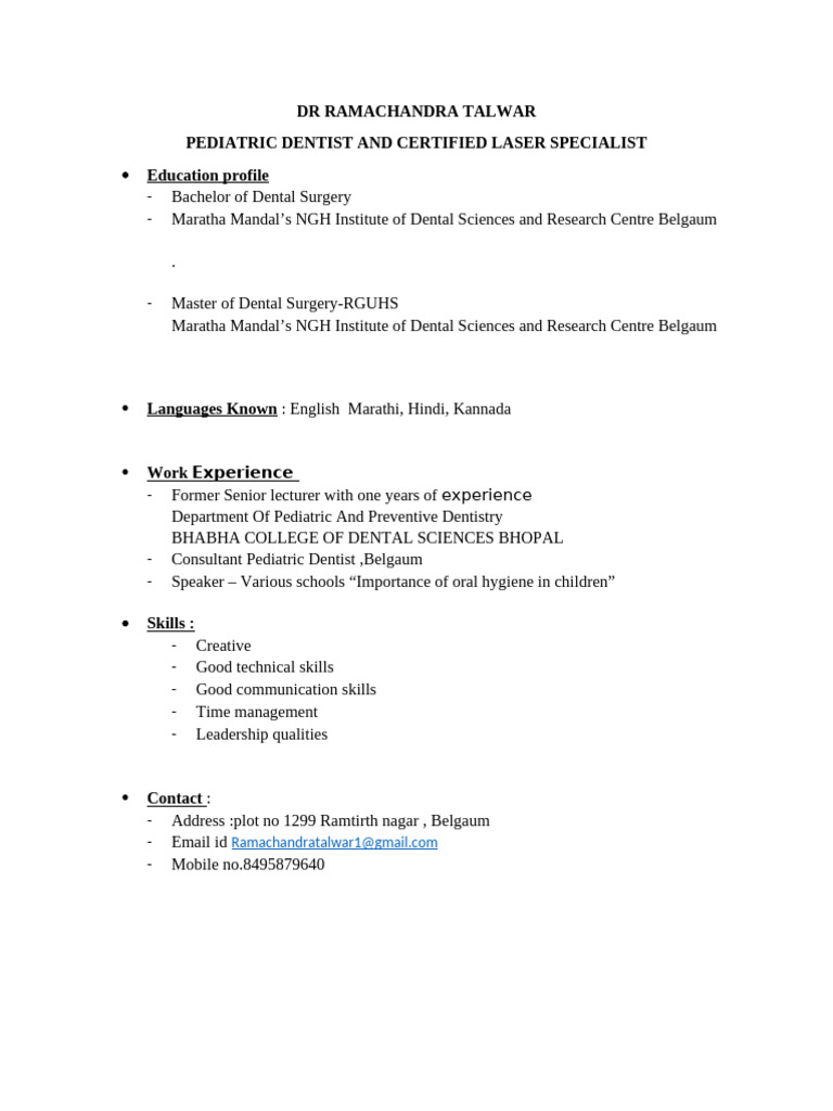 Ramachandra Thesis CV | PDF