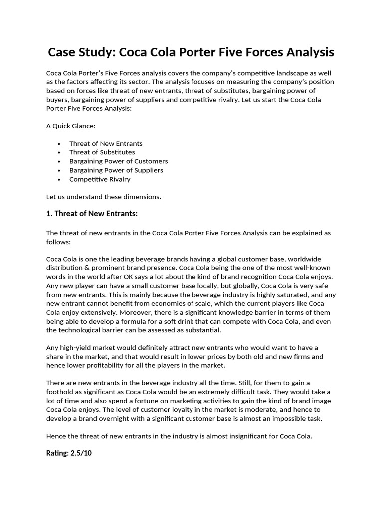Case Study-Coca Cola | PDF | Business Economics | Economies