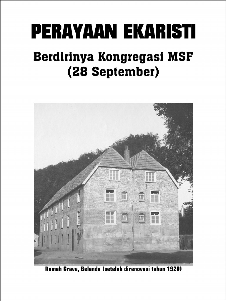 Misa Berdirinya Kongregasi MSF | PDF