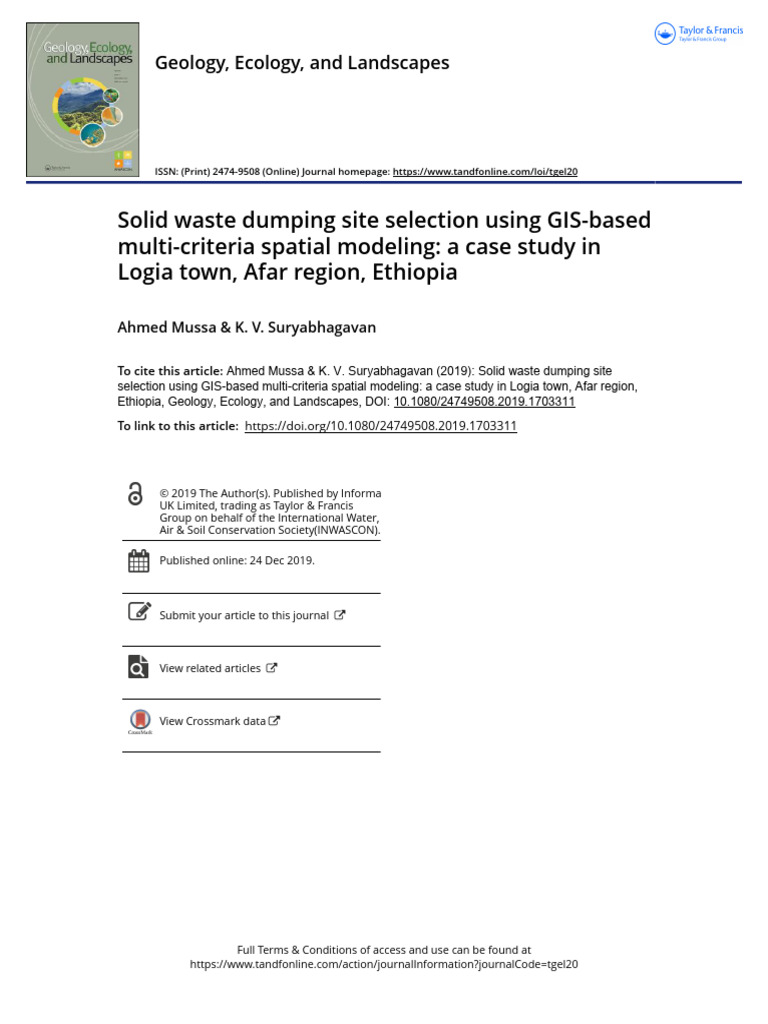 Solid Waste Dumping Site Selection Using GIS Based Multi Criteria | PDF ...
