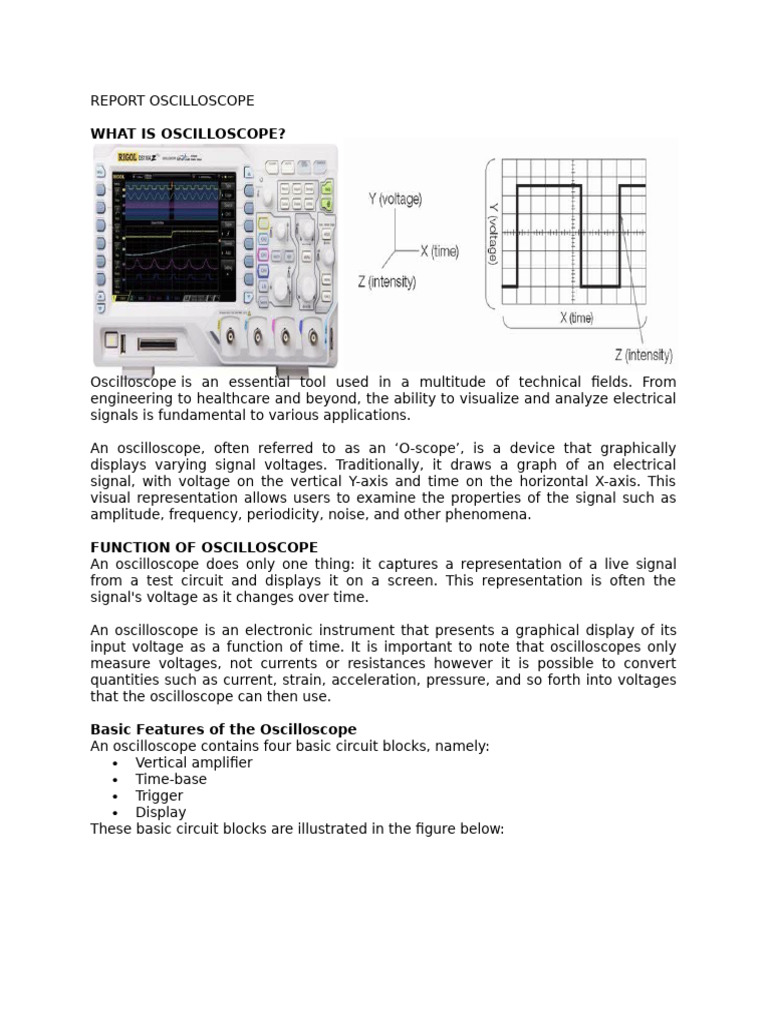 Oscilloscope | PDF | Amplifier | Electrical Engineering