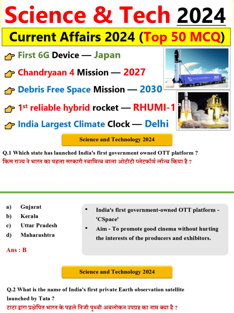 Key Innovations in Science & Tech 2024 | PDF | Satellite | Nasa