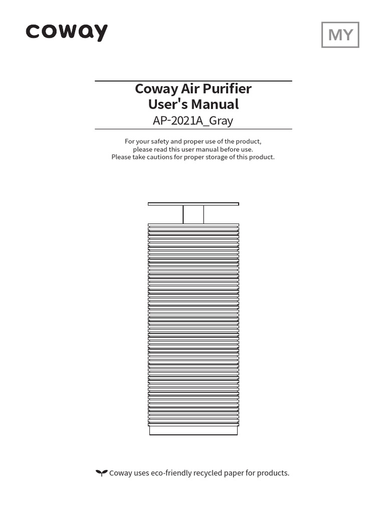 Product Manual Coway Noble AP-2021A Gray | PDF | Ac Power Plugs And ...