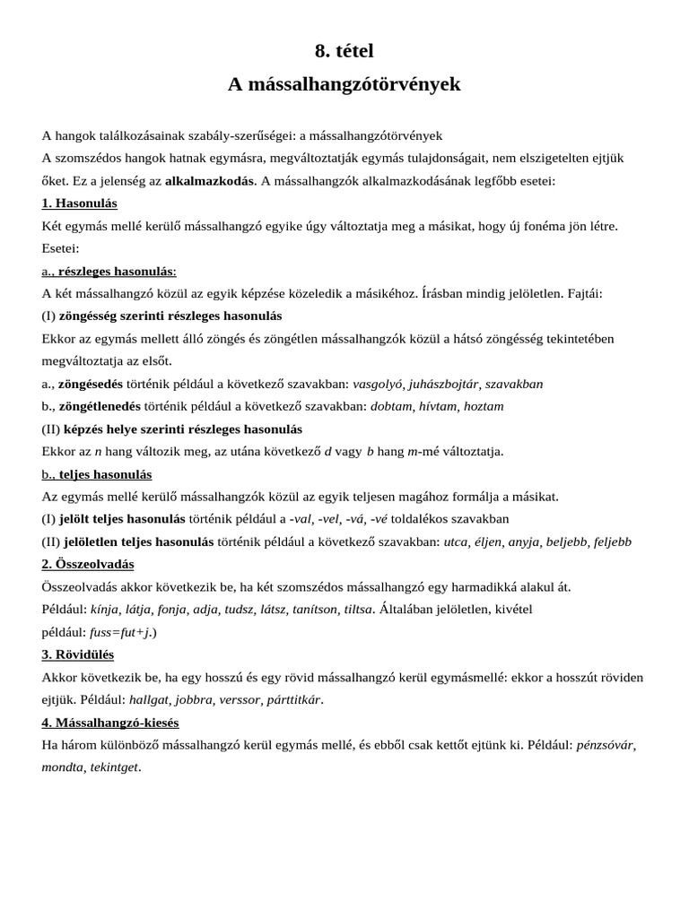 8 Tétel | PDF