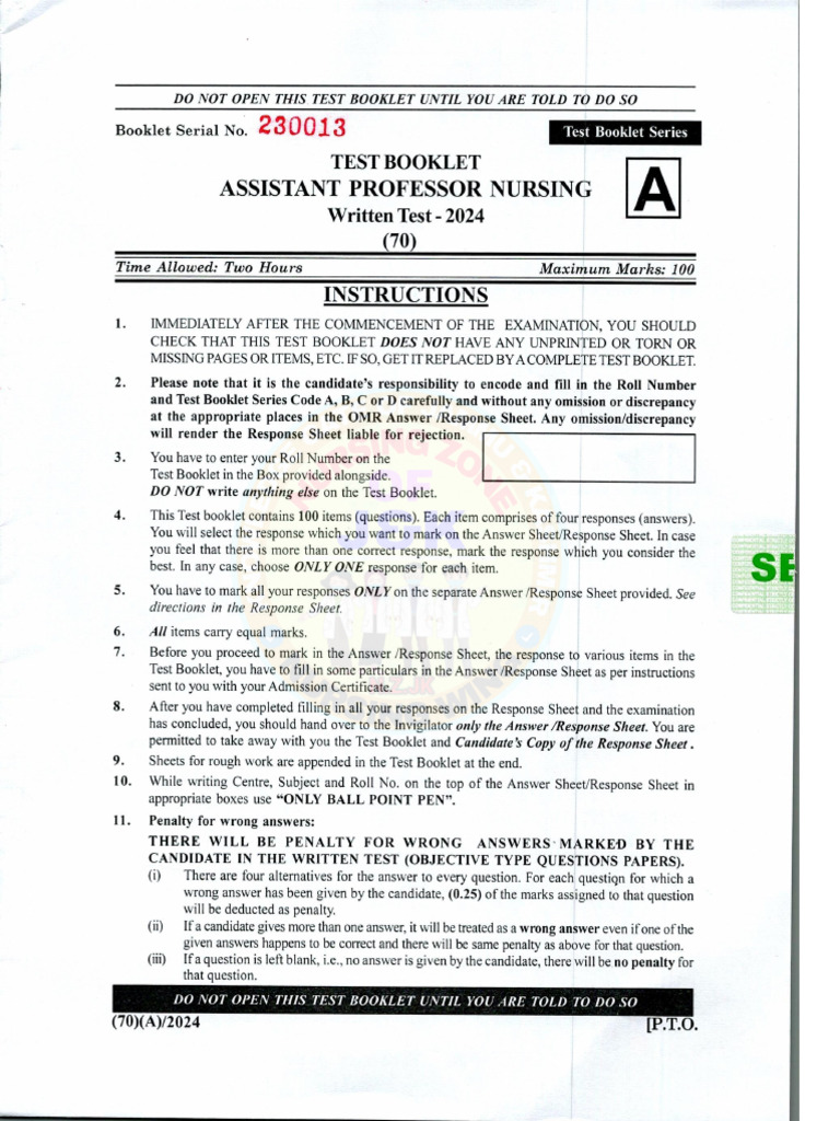 AP Paper Nursing | PDF