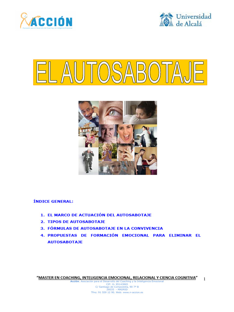 El Auto-Sabotaje | PDF | Inteligencia emocional | Las emociones
