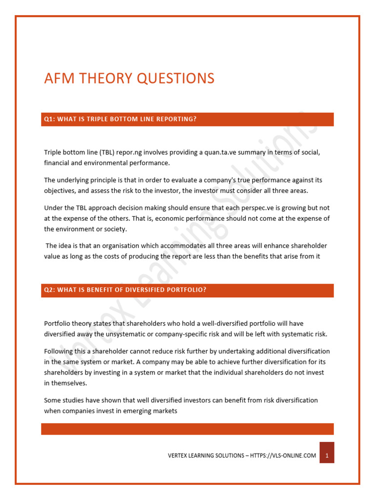 AFM Theory Questions | PDF | Option (Finance) | Swap (Finance)
