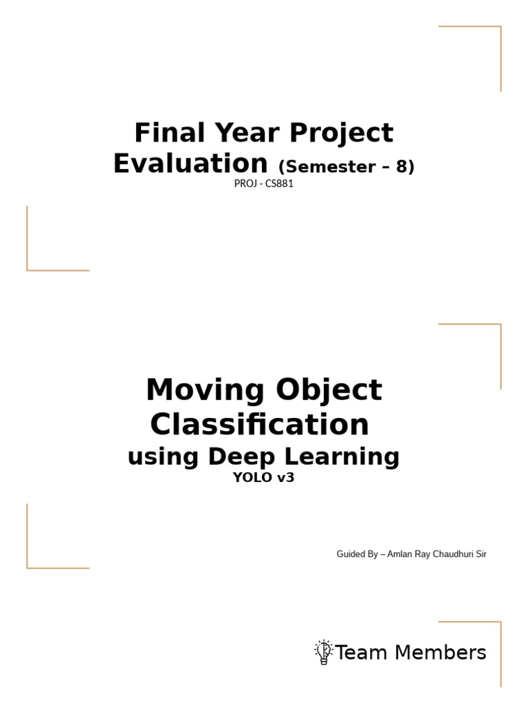 Grp2 Final PPT YOLO Moving Object Classification | PDF | Deep Learning ... Grp2 Final PPT YOLO Moving Object Classification | PDF | Deep Learning ...