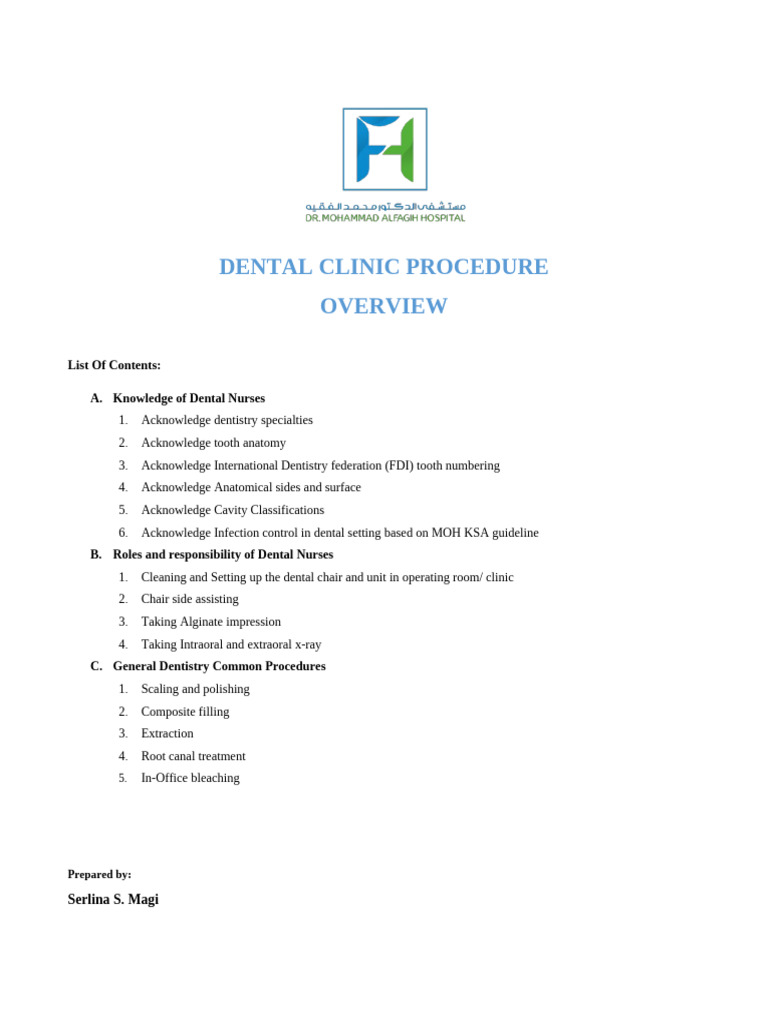 Roles and Responsibility of Dental Assistant | PDF | Dentistry ...