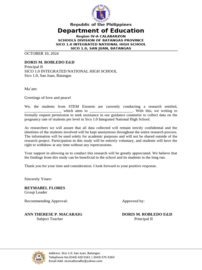 Permission Letter AYALA | PDF