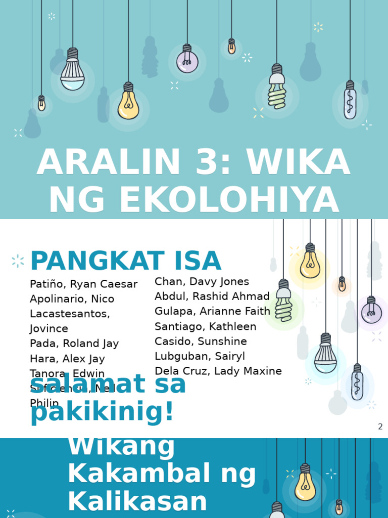 Group 1-Aralin-3 | PDF