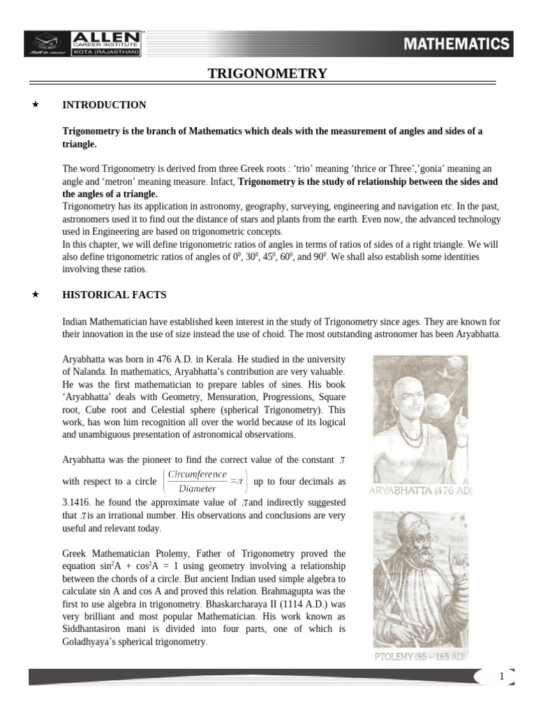 Trigonometry | PDF | Trigonometric Functions | Trigonometry