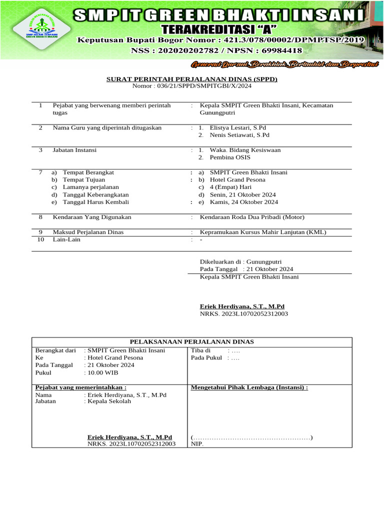 SPPD KML Bu Elis Dan Bu Nenis | PDF