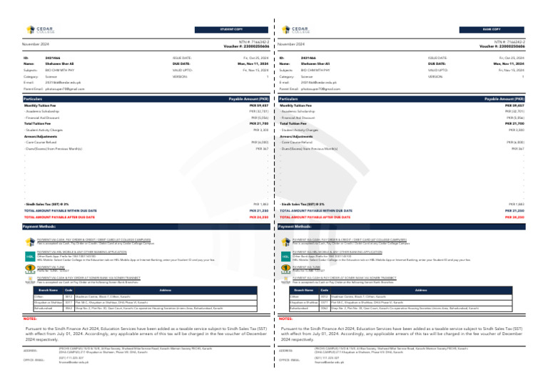 Voucher 2024 11 01 | PDF | Payments | Credit Card