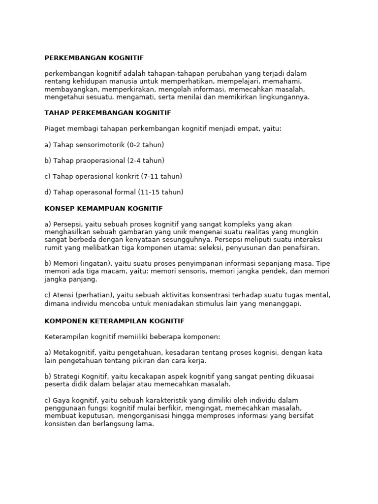 Resume Modul 1 KB 2 | PDF | Karier & Perkembangan