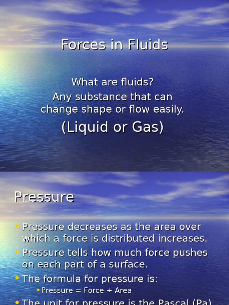 Forces in Fluids2 | PDF | Buoyancy | Pressure