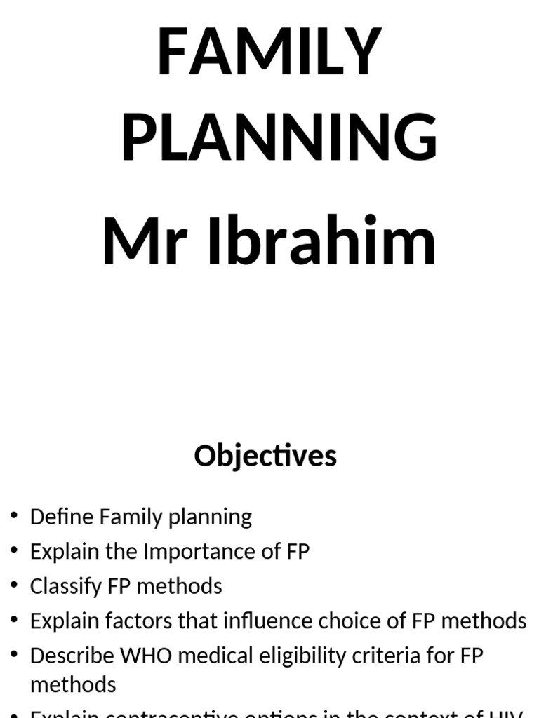 Family Planning: Methods and Importance | PDF | Birth Control | Condom