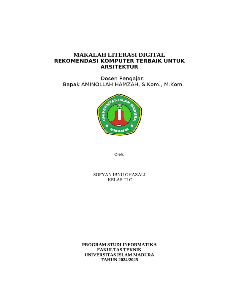 MENULIS MAKALAH 9 (Sofyan Ibnu Ghazali, TI C) | PDF