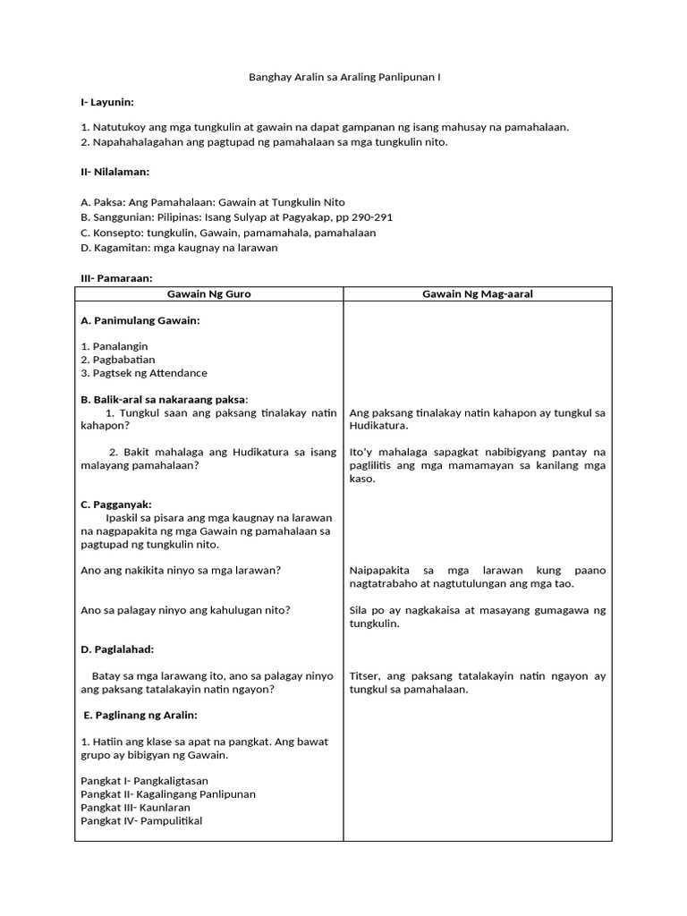Detailed-Lesson-Plan (SOCIAL STUDIES) | PDF