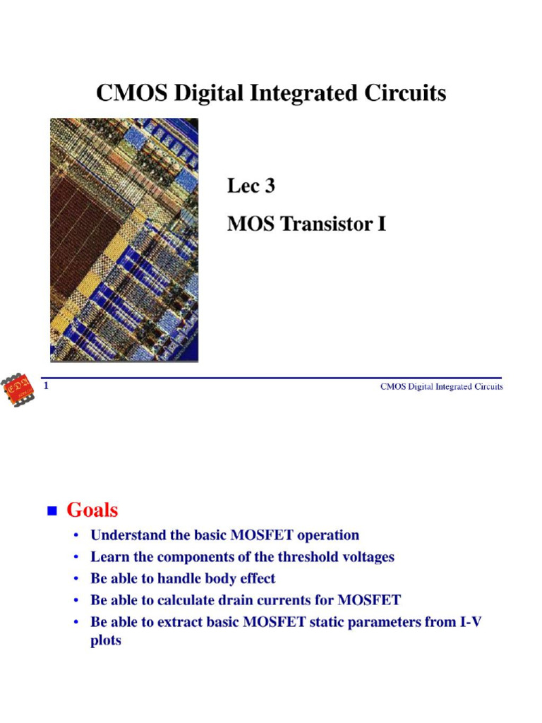 Mos Transistor I | PDF
