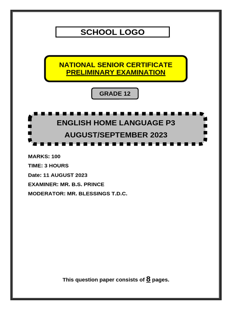 Princebs Prelim Enghl P3 2023 | PDF | Essays | Human Communication