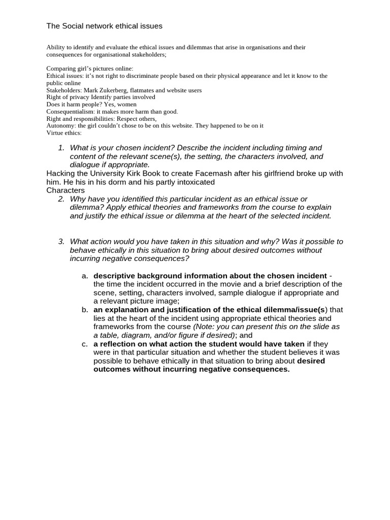 Ethical Issues in Social Networks | PDF