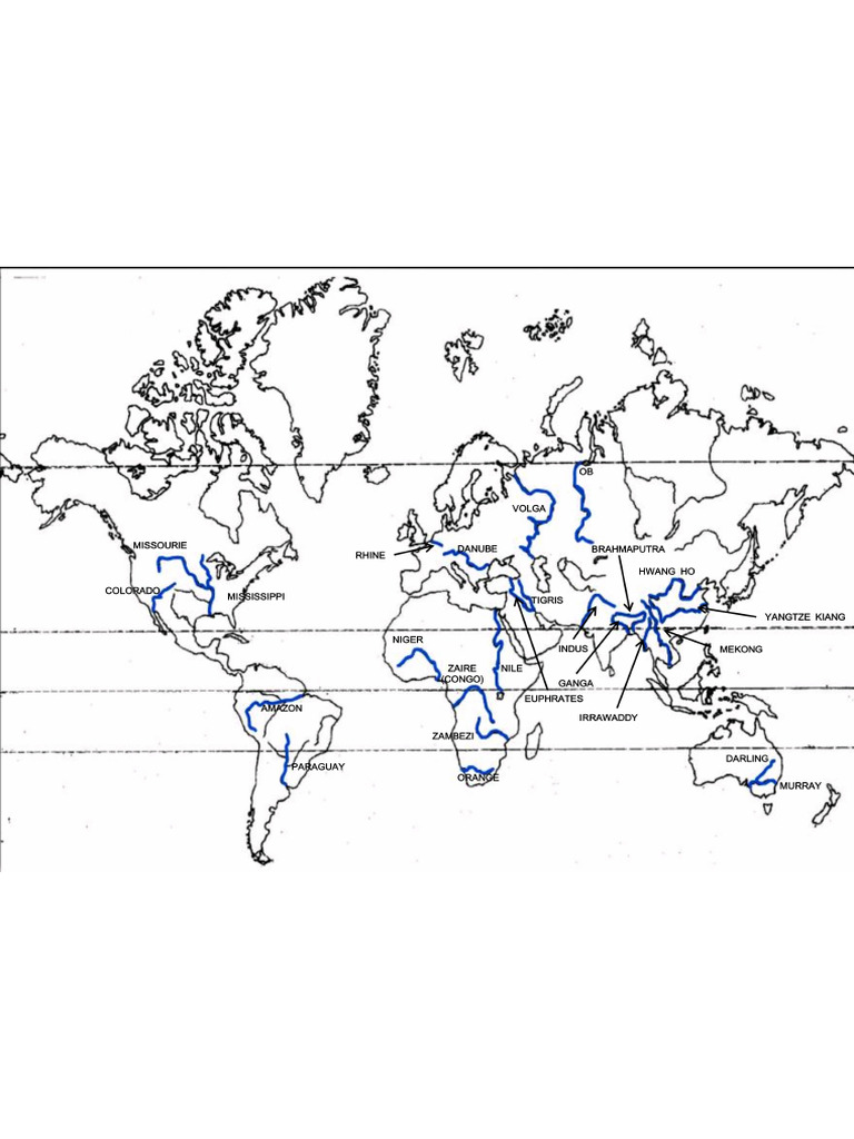 World Map Solved For Ix-1 | PDF