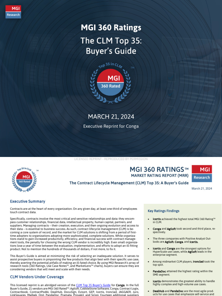 MGI Research CLM Top 35 Buyers Guide March 2024 | PDF | Procurement ...
