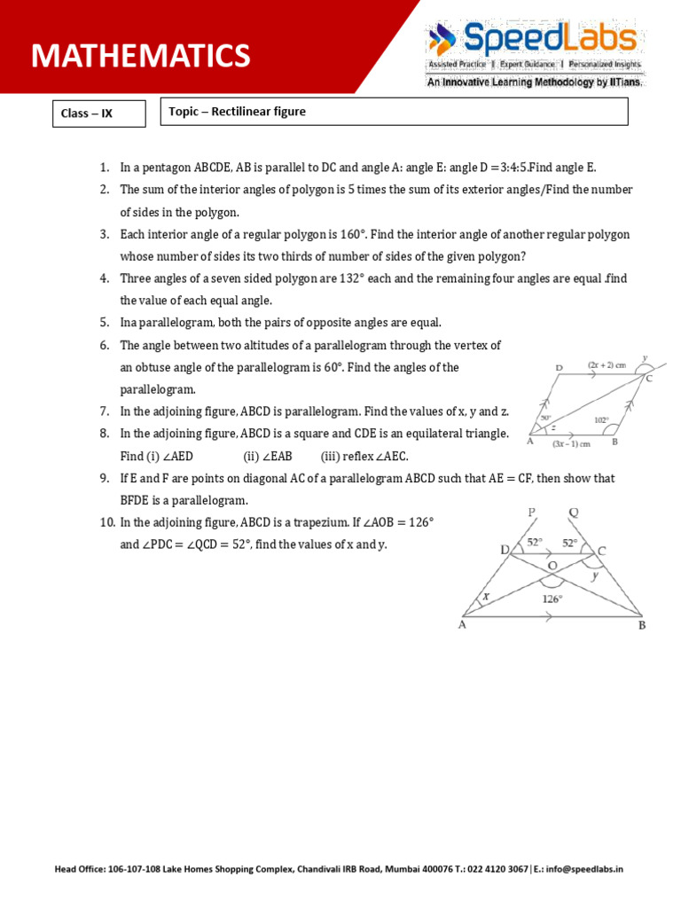 Rectilinear-Figures Important-Qs Important-Questions | PDF | Teaching Methods & Materials ...