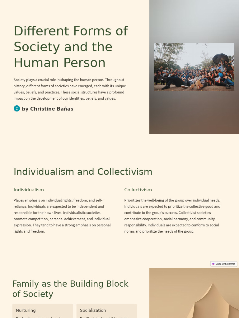 3.2different Forms of Society and The Human Person | PDF ...