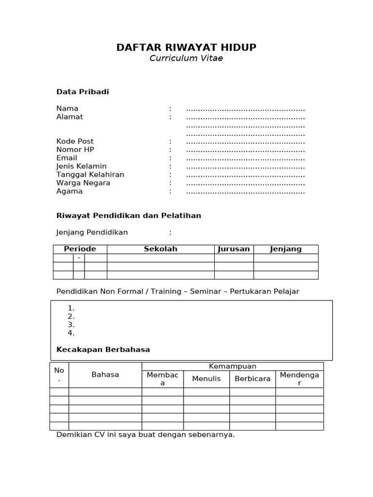 Form CV | PDF