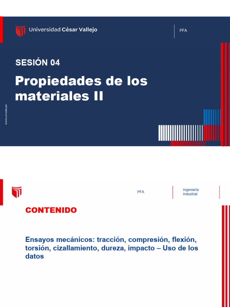 Sesión 4 Propiedades de los materiales II | PDF | Dureza | Hormigón