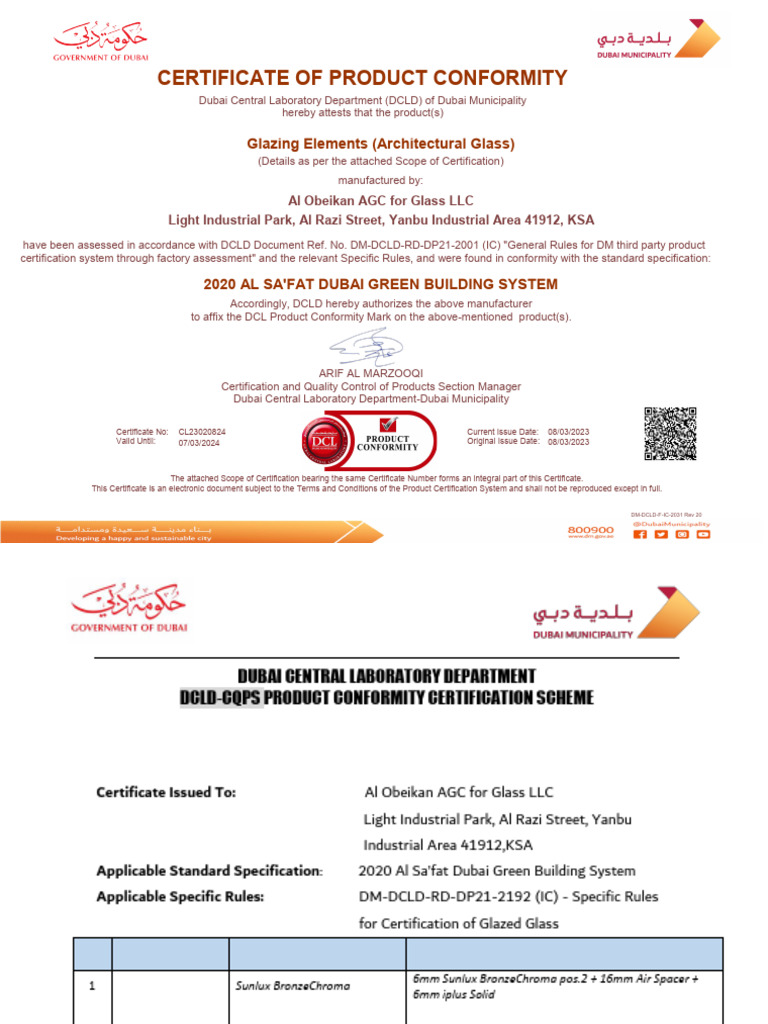 Glass - Certificate | PDF | Materials | Building Engineering